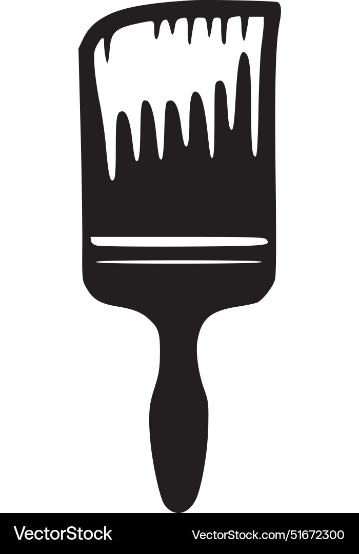 Paintbrush - black and white isolated icon Vector Image