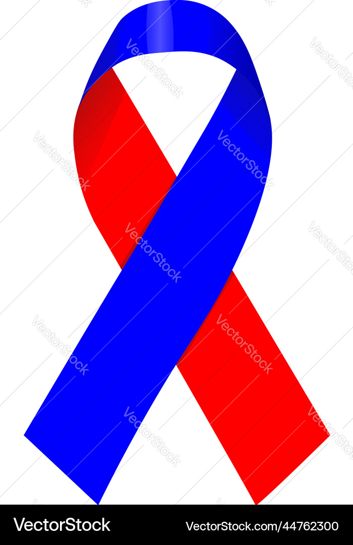Red and Blue Ribbons - Awareness Symbol Royalty Free Vector