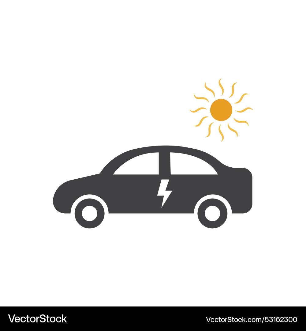 Solar car logo icon Royalty Free Vector Image - VectorStock
