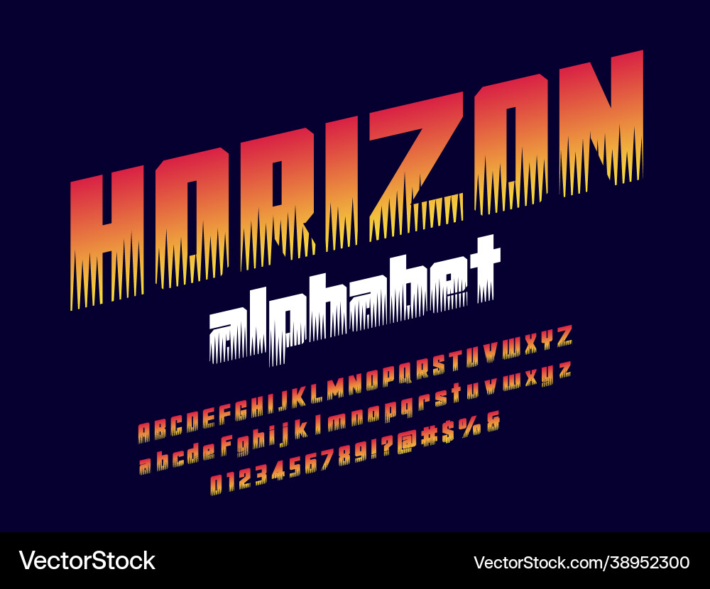 Stylized font Royalty Free Vector Image - VectorStock