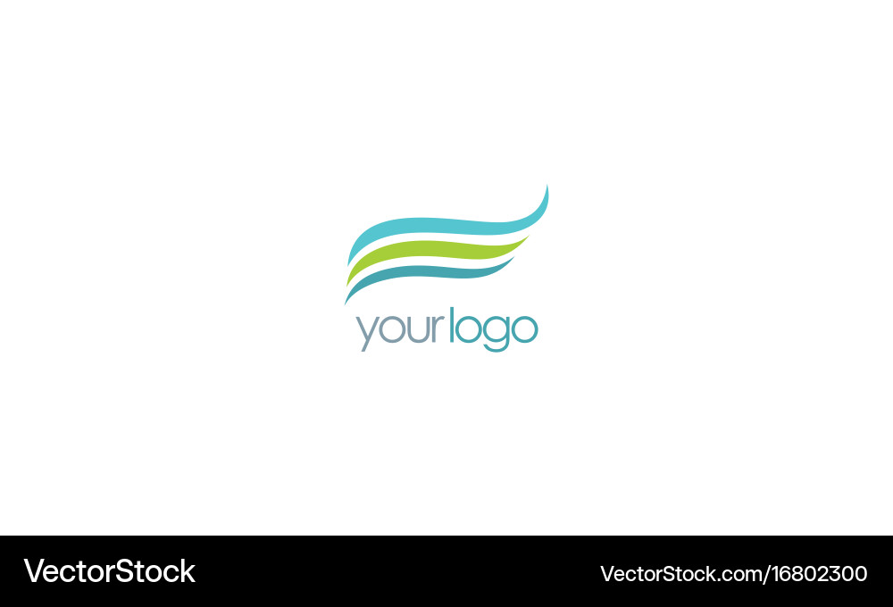Wave water eco logo Royalty Free Vector Image - VectorStock