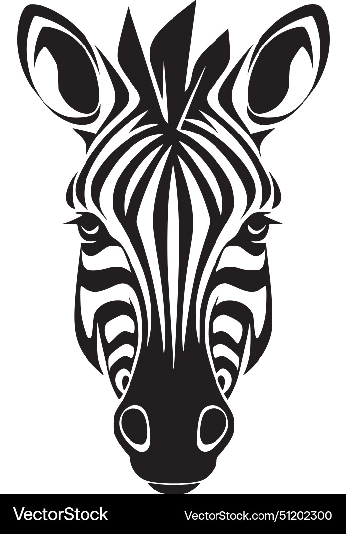 Zebra - minimalist and simple silhouette Vector Image