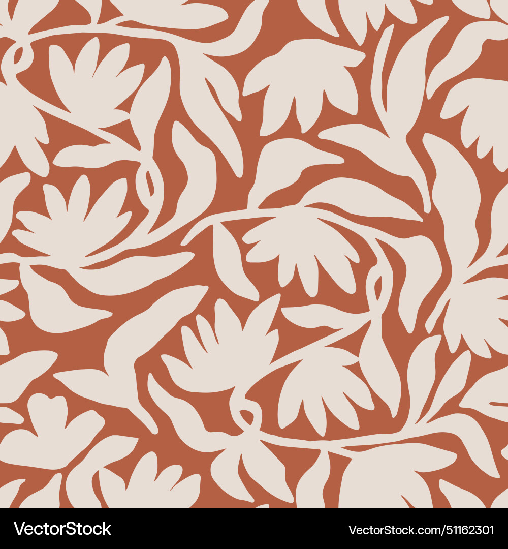 Botanical art seamless pattern Royalty Free Vector Image