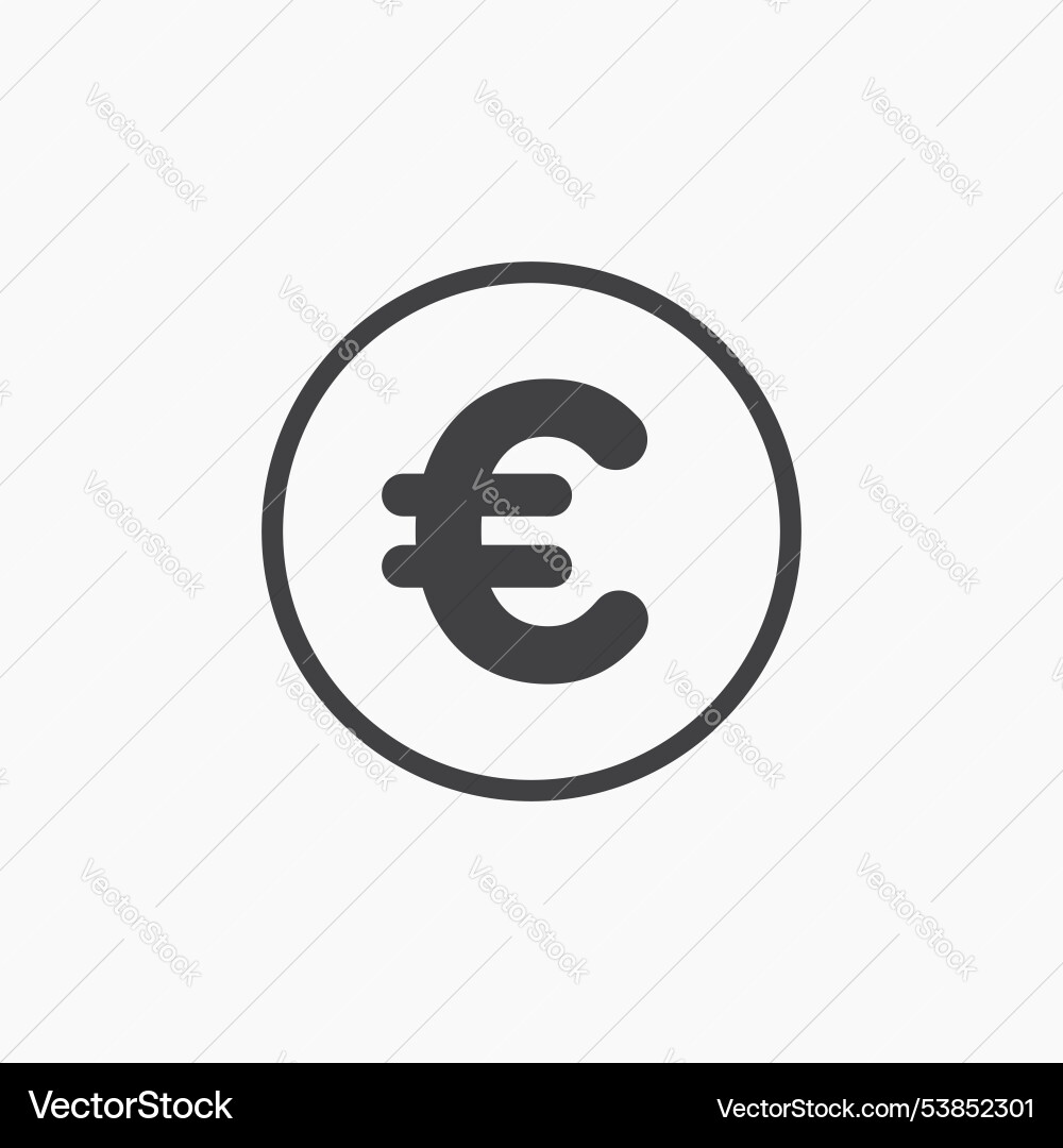 Euro icon set Royalty Free Vector Image - VectorStock
