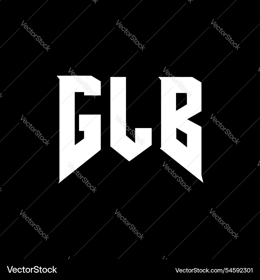 Glb letter logo design for technology company Vector Image