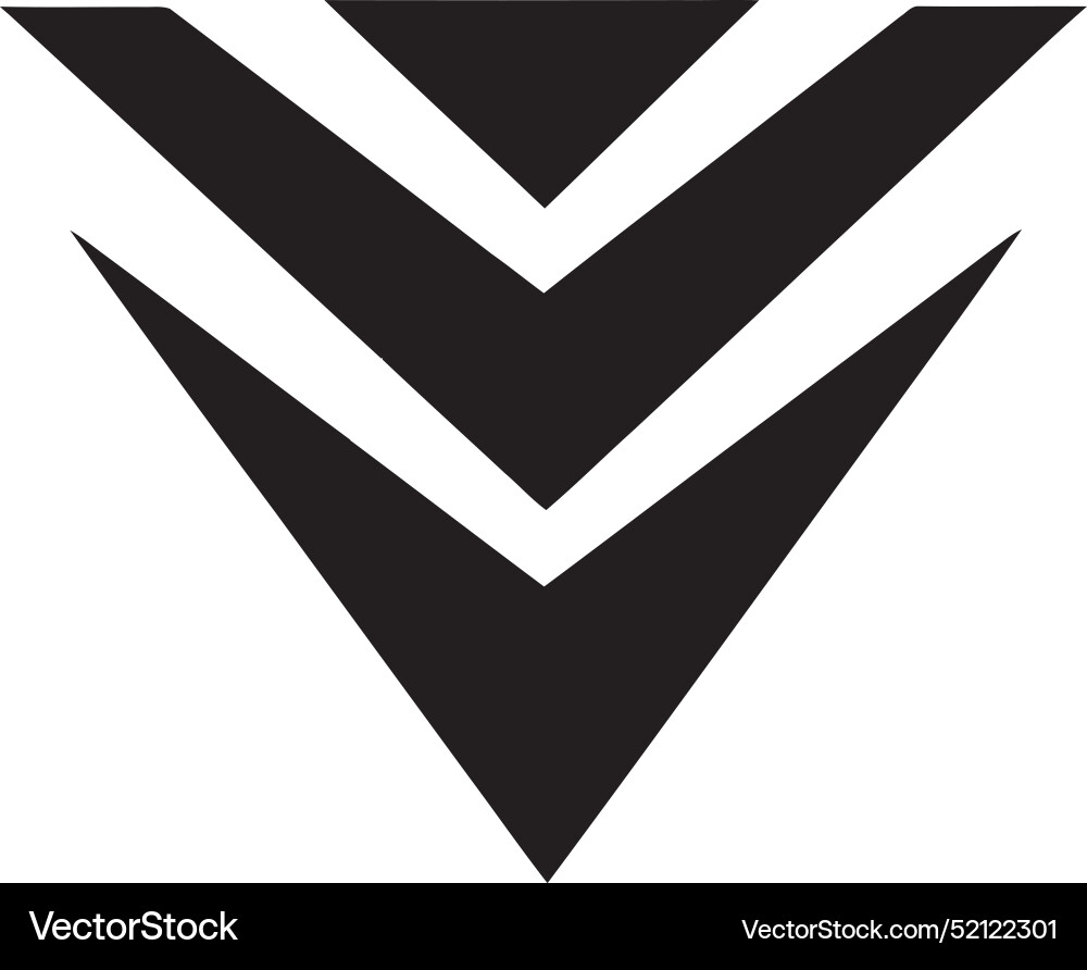 Gothic precision black arrow monochrome blac Vector Image