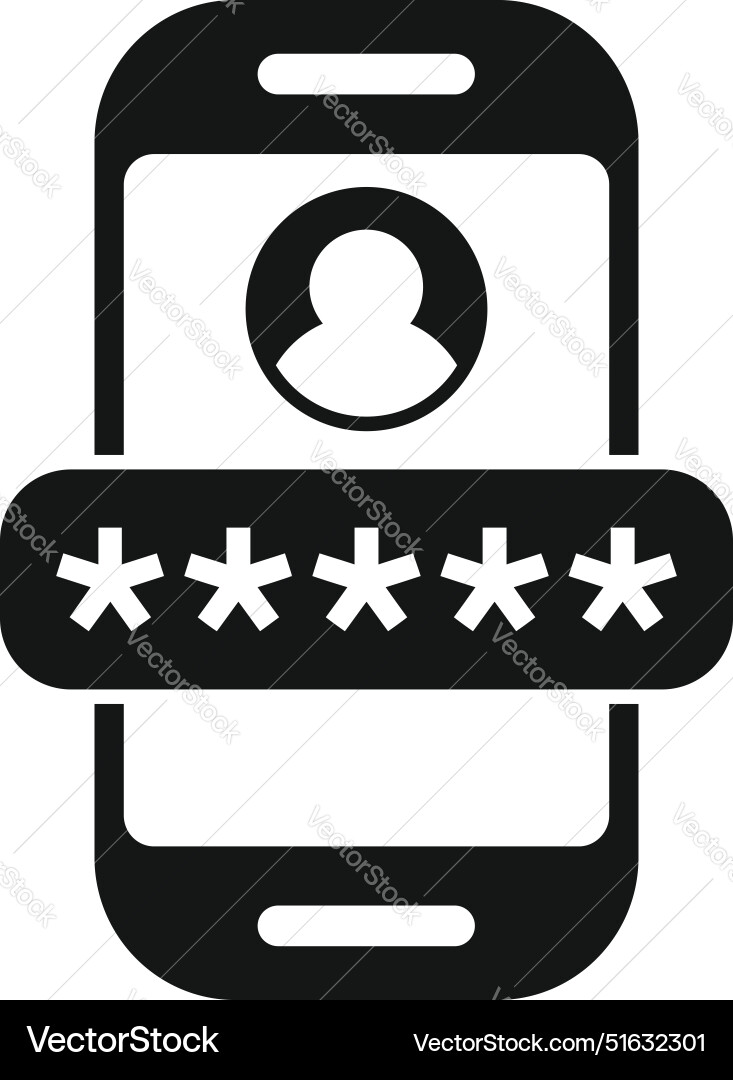 Smartphone is being unlocked with password Vector Image
