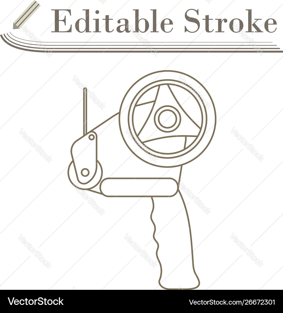 Tape Dispenser Icon - Adhesive Tape Royalty Free Vector