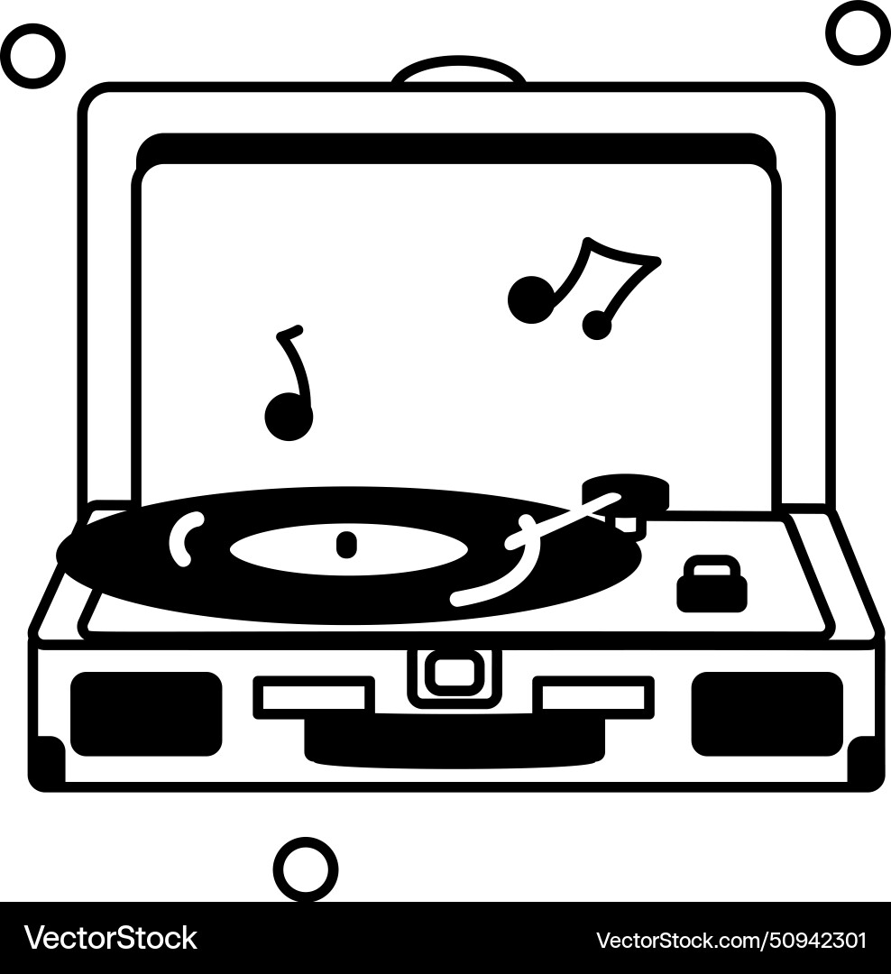 Vinyl player Royalty Free Vector Image - VectorStock