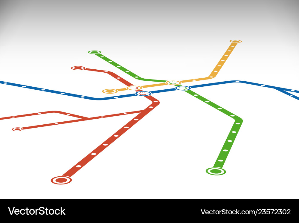 Abstract metro or subway map design template Vector Image