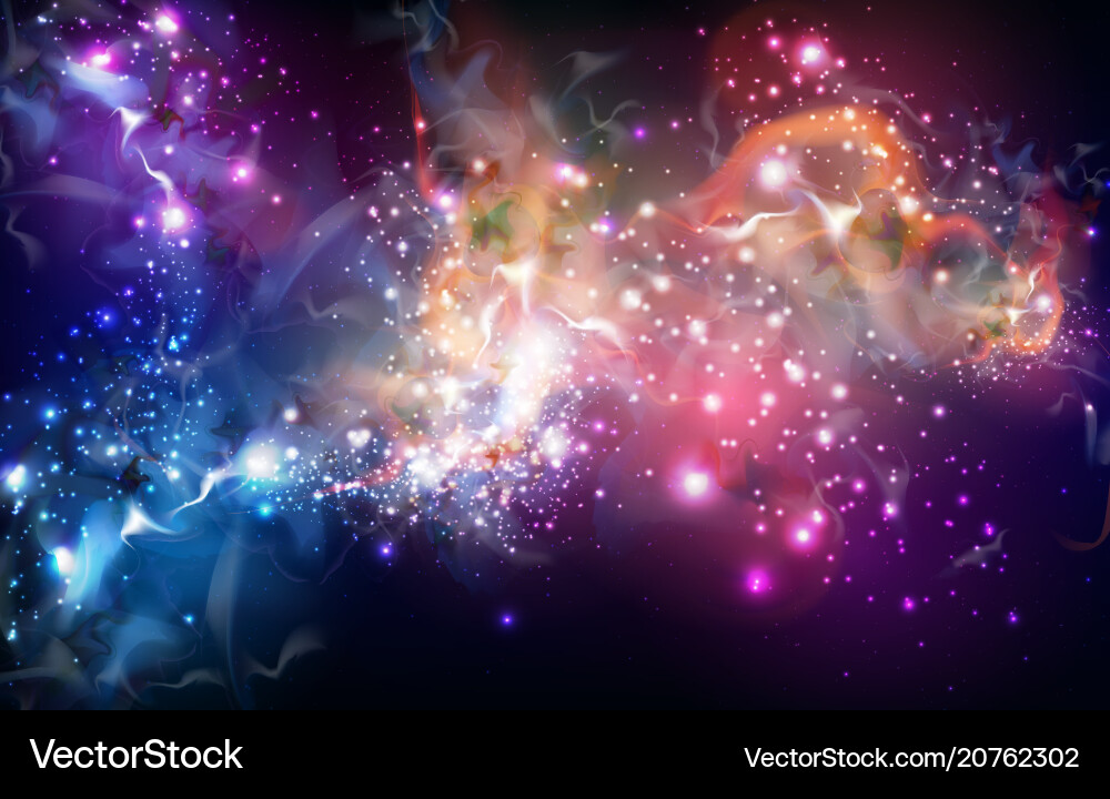 Abstract open space background starfield universe Vector Image