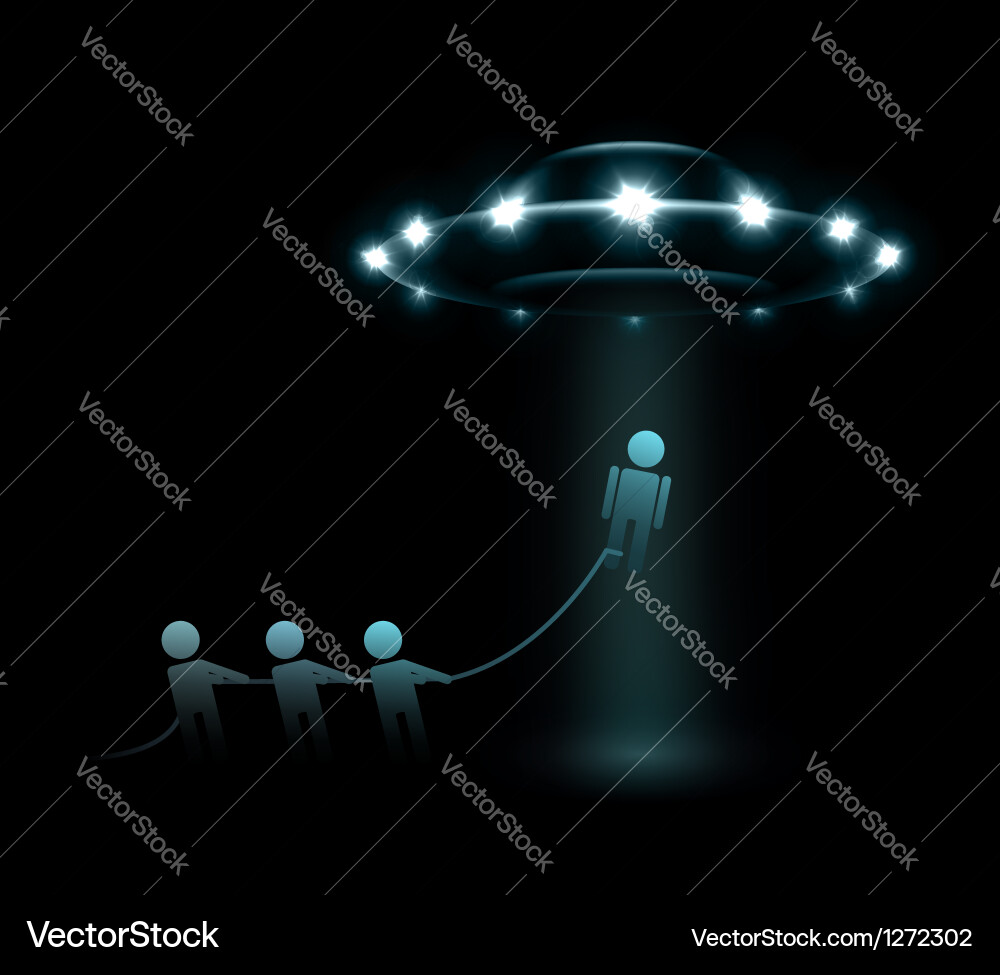 Alien abduction Royalty Free Vector Image - VectorStock