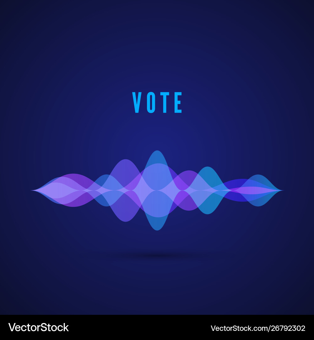 Display sound frequency digital vote interface Vector Image