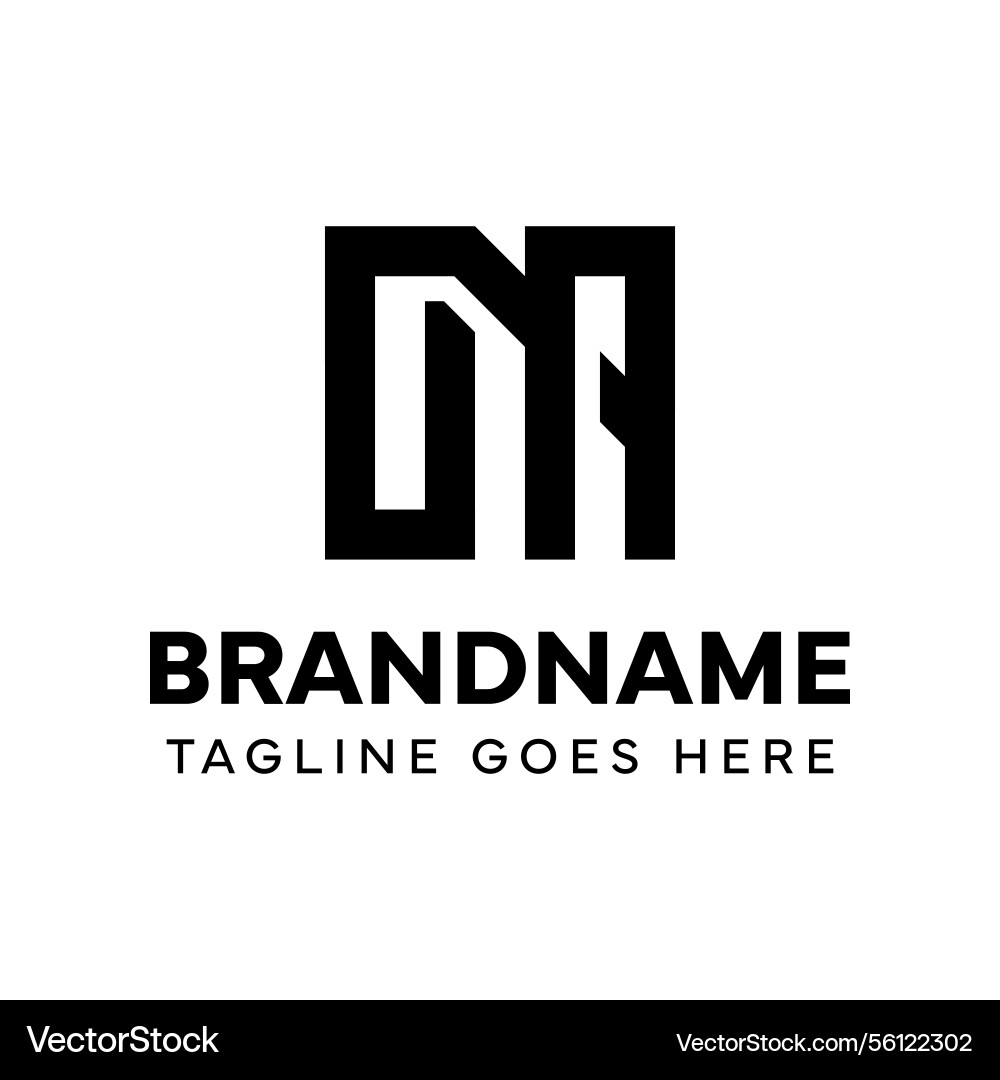 Letters na monogram logo suitable for any brand Vector Image