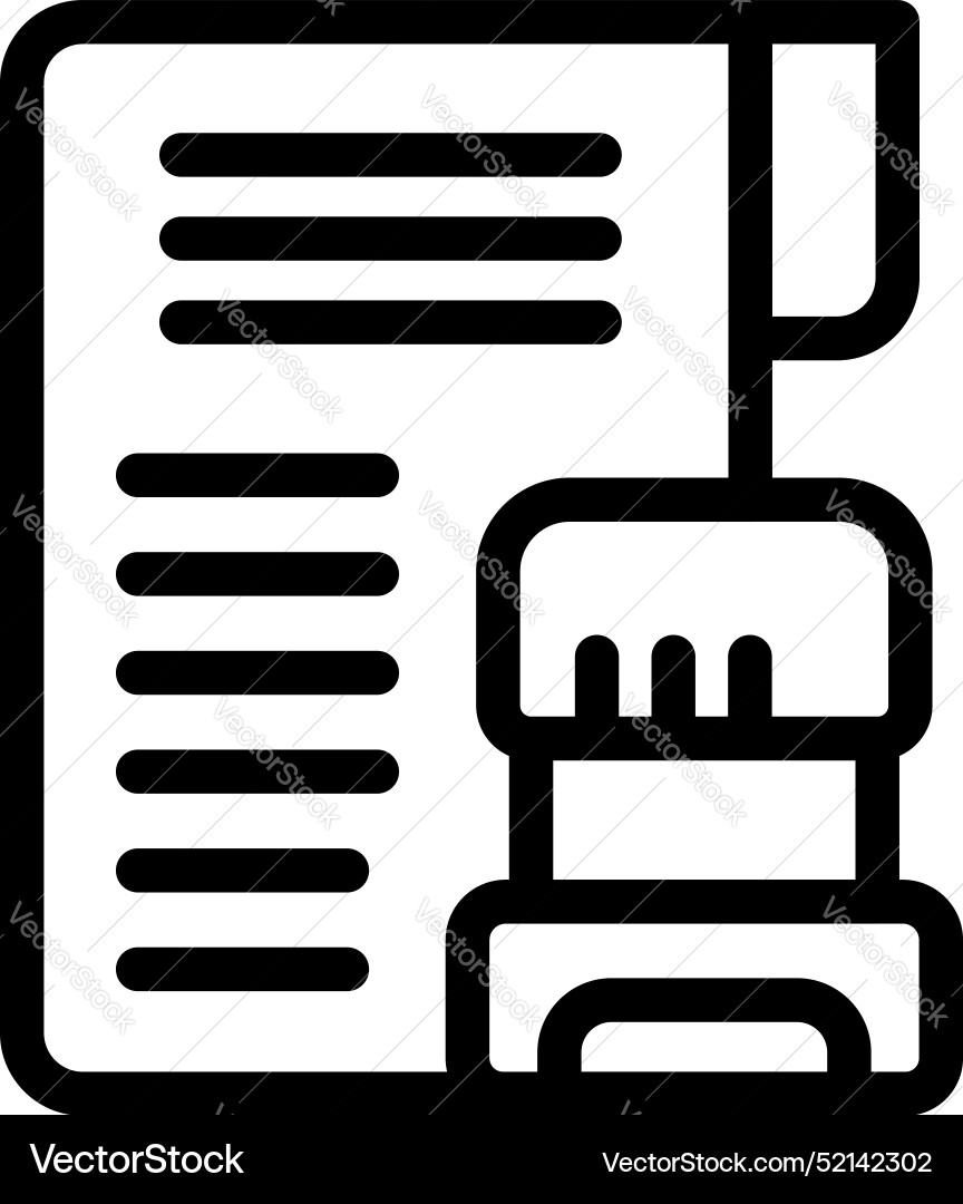 Notary public stamping document legalizing Vector Image