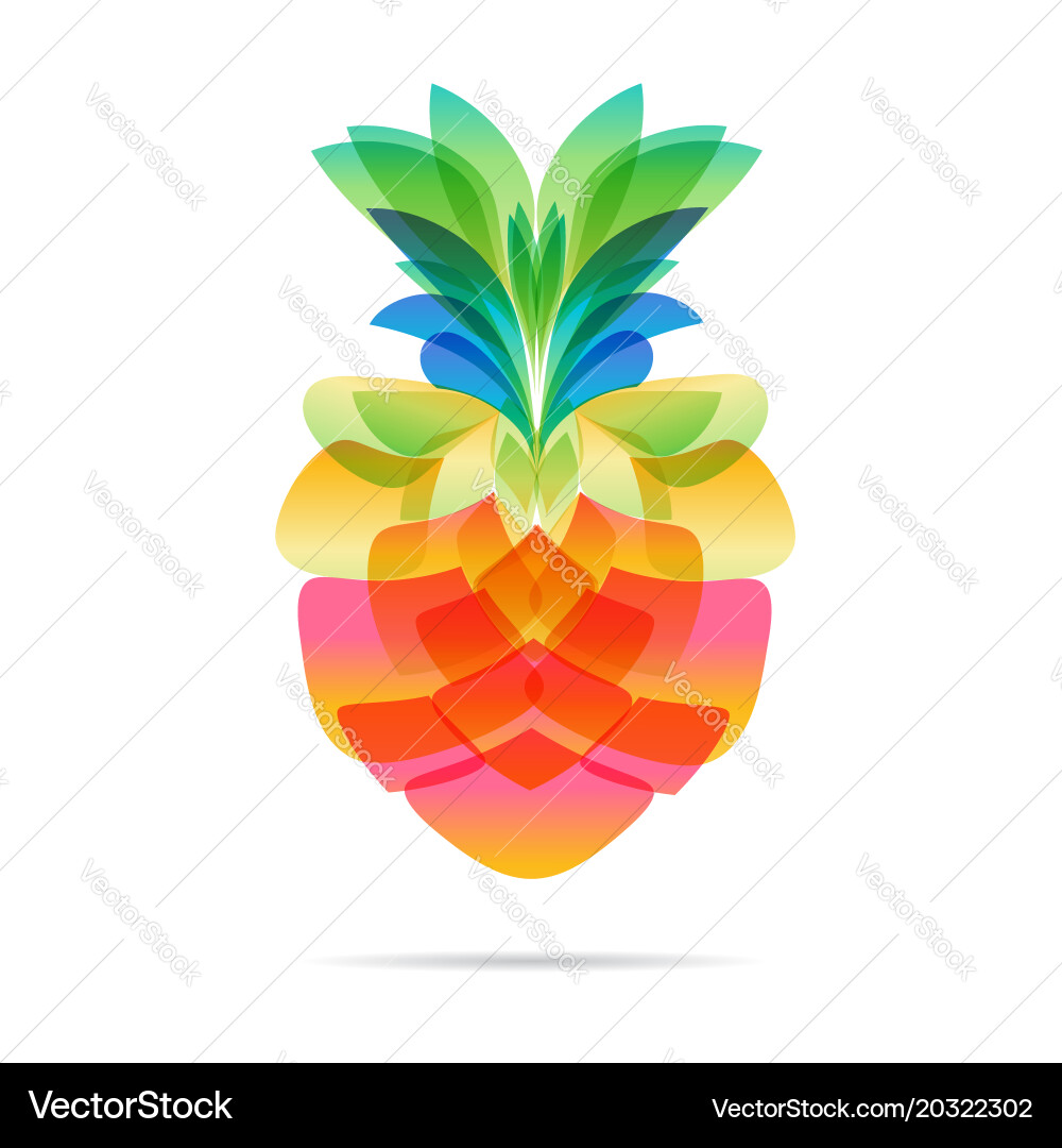 Pineapple design on white Royalty Free Vector Image