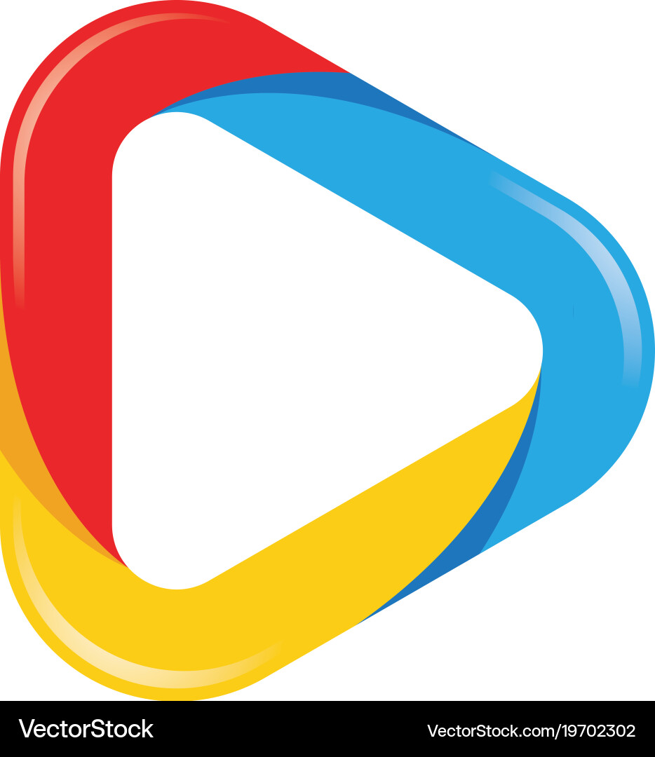 Play logo template design Royalty Free Vector Image