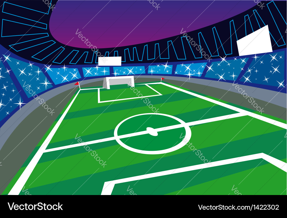 Soccer stadium perspective Royalty Free Vector Image
