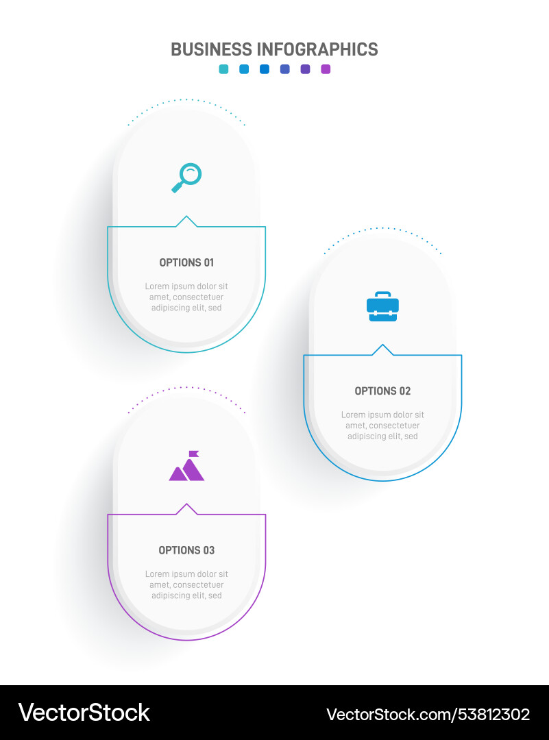 Vertical progress bar featuring 3 arrow-shaped Vector Image