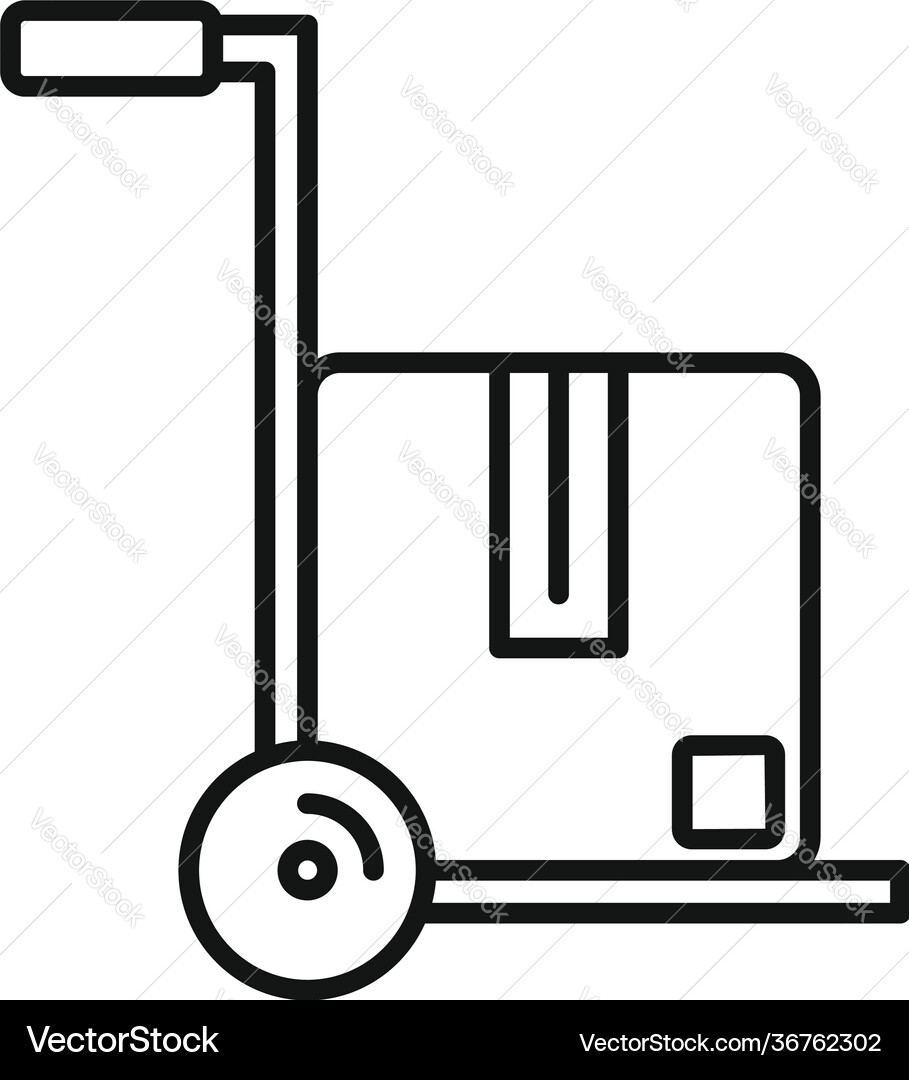 Warehouse cart icon outline style Royalty Free Vector Image