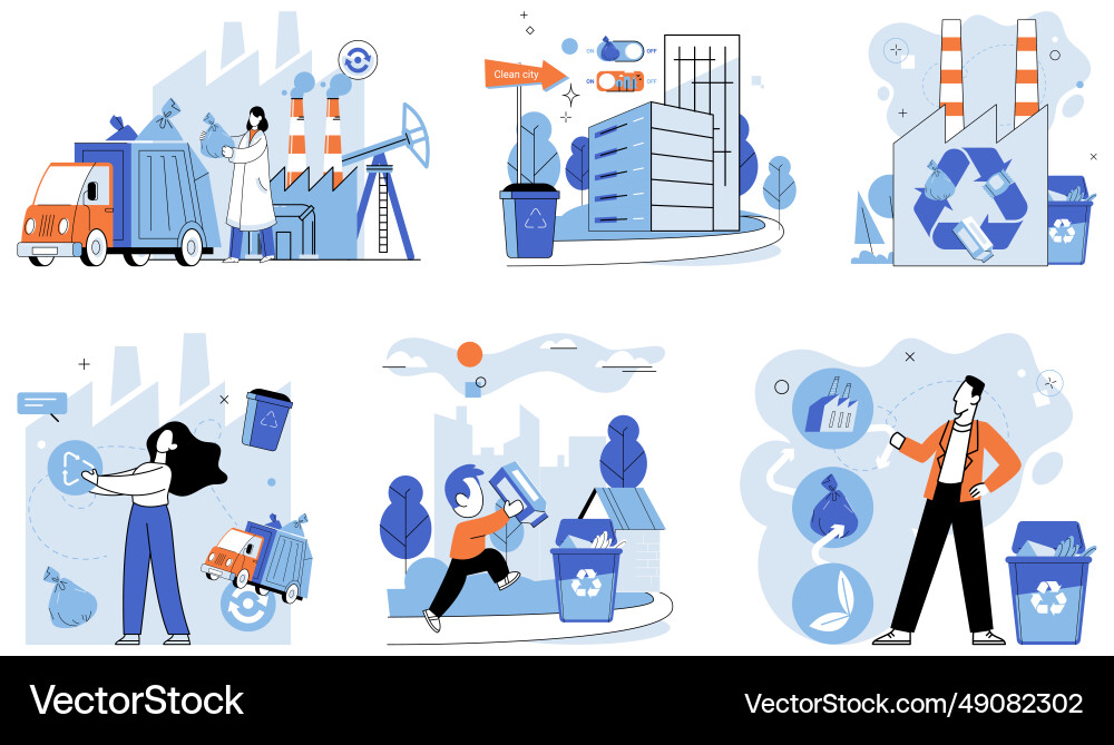 Waste management the environmental impact Vector Image