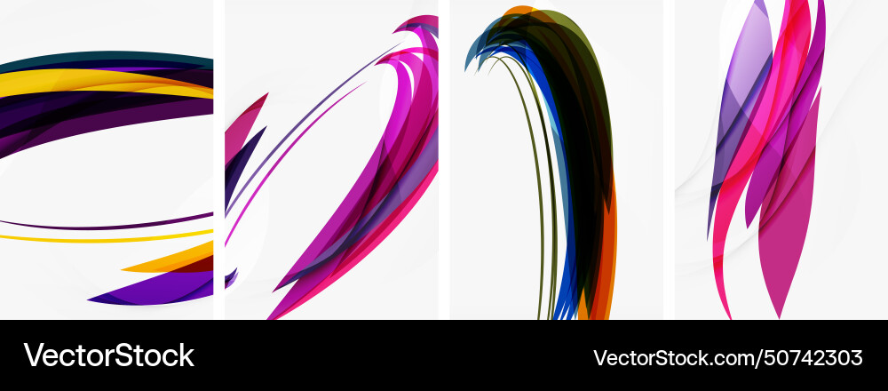 Abstract colorful wave posters for wallpaper Vector Image