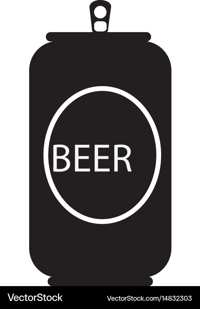 Beer can icon on white background Royalty Free Vector Image