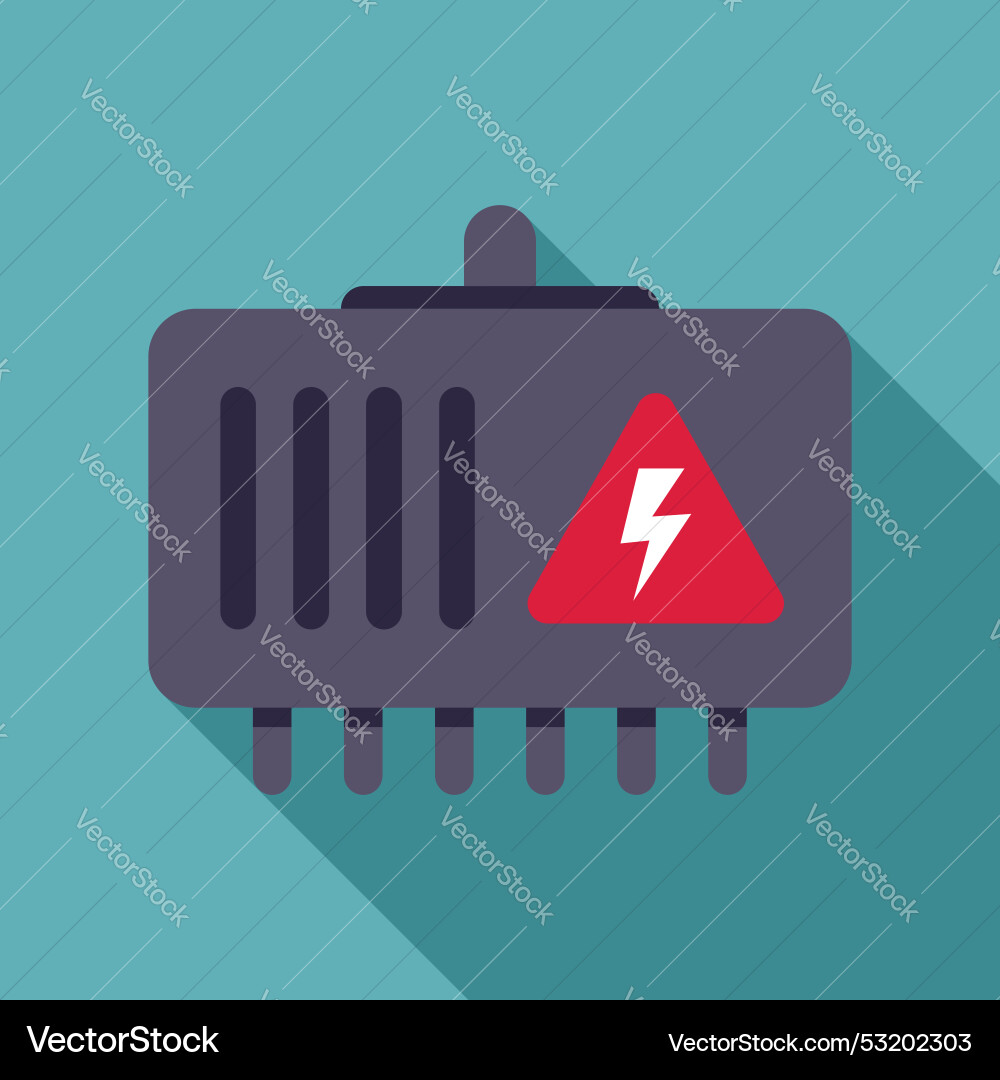 Electrical cabinet showing high voltage sign Vector Image
