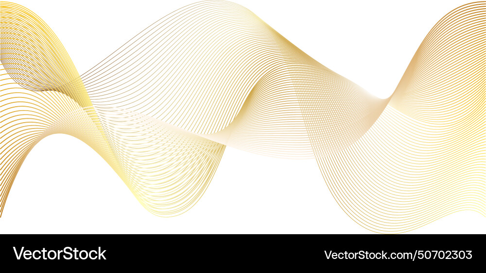 Golden wave line abstract background magic Vector Image