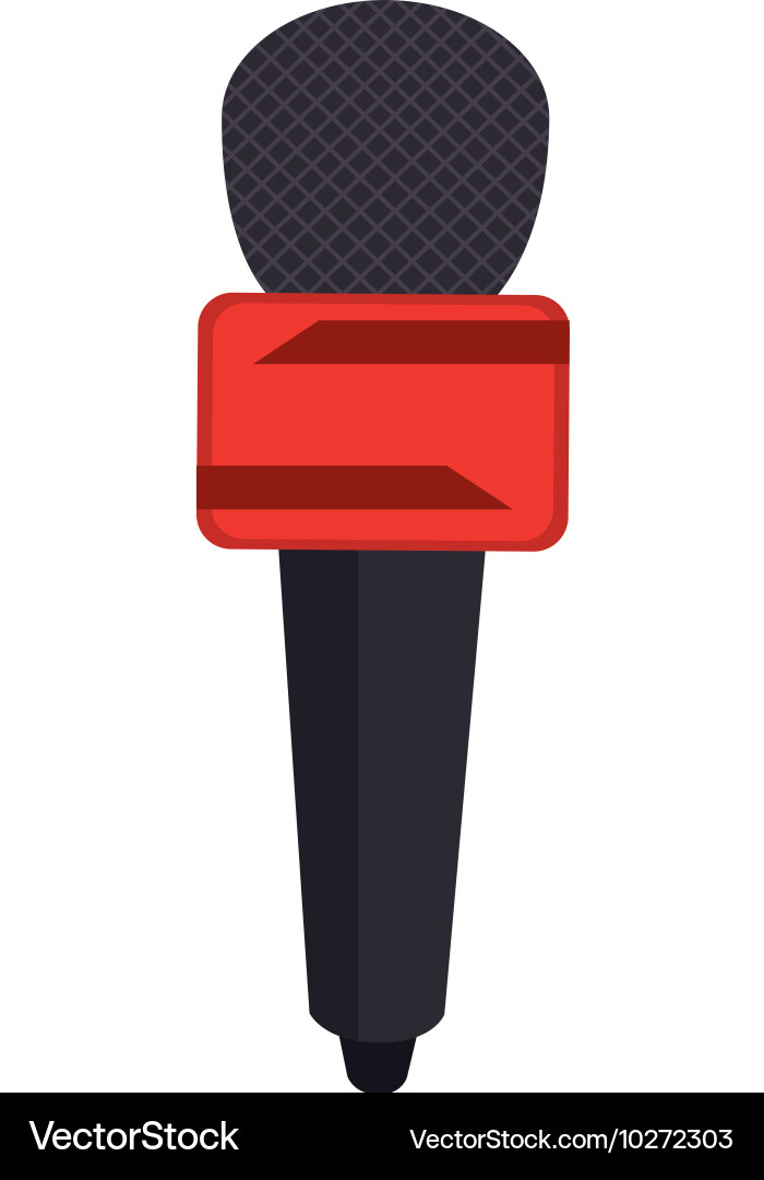Microphone news journalist Royalty Free Vector Image