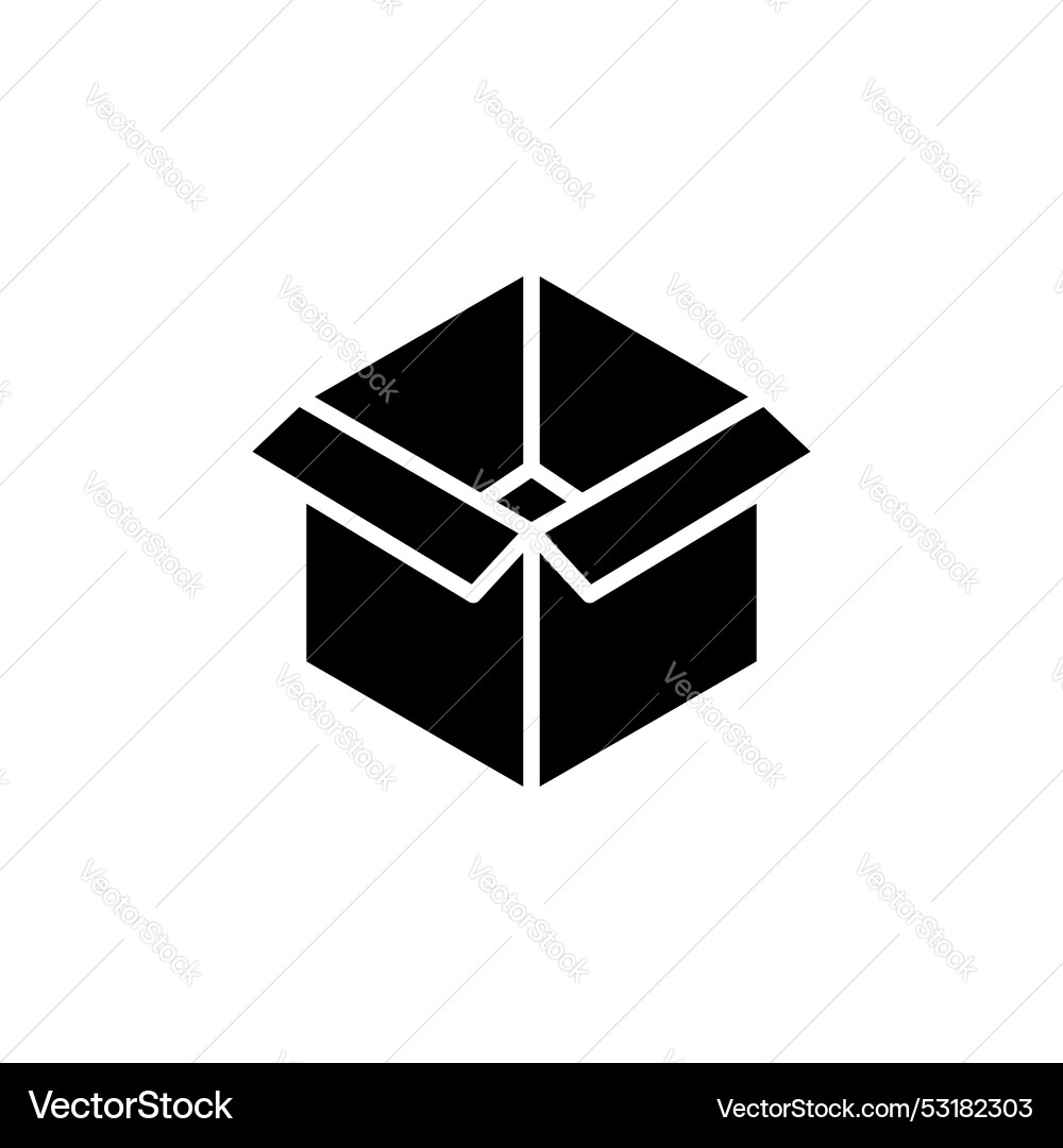 Open box icon set package symbol Royalty Free Vector Image