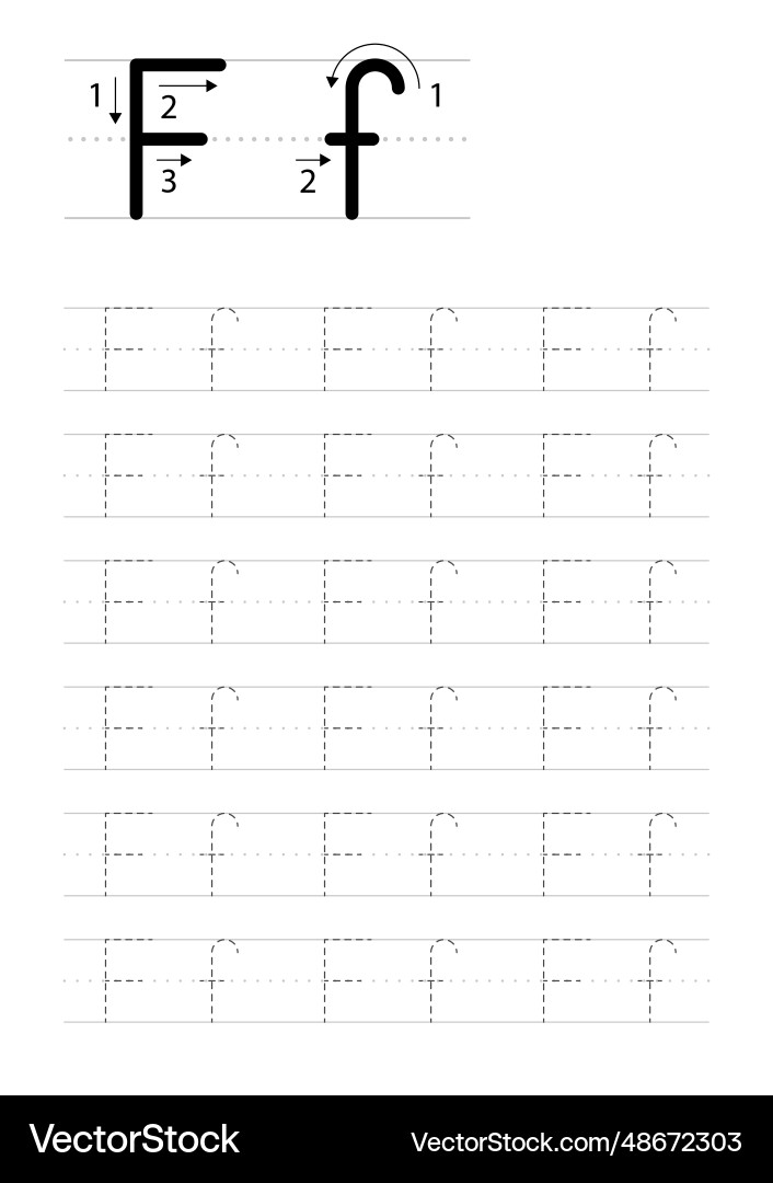 Letter F Tracing Worksheets