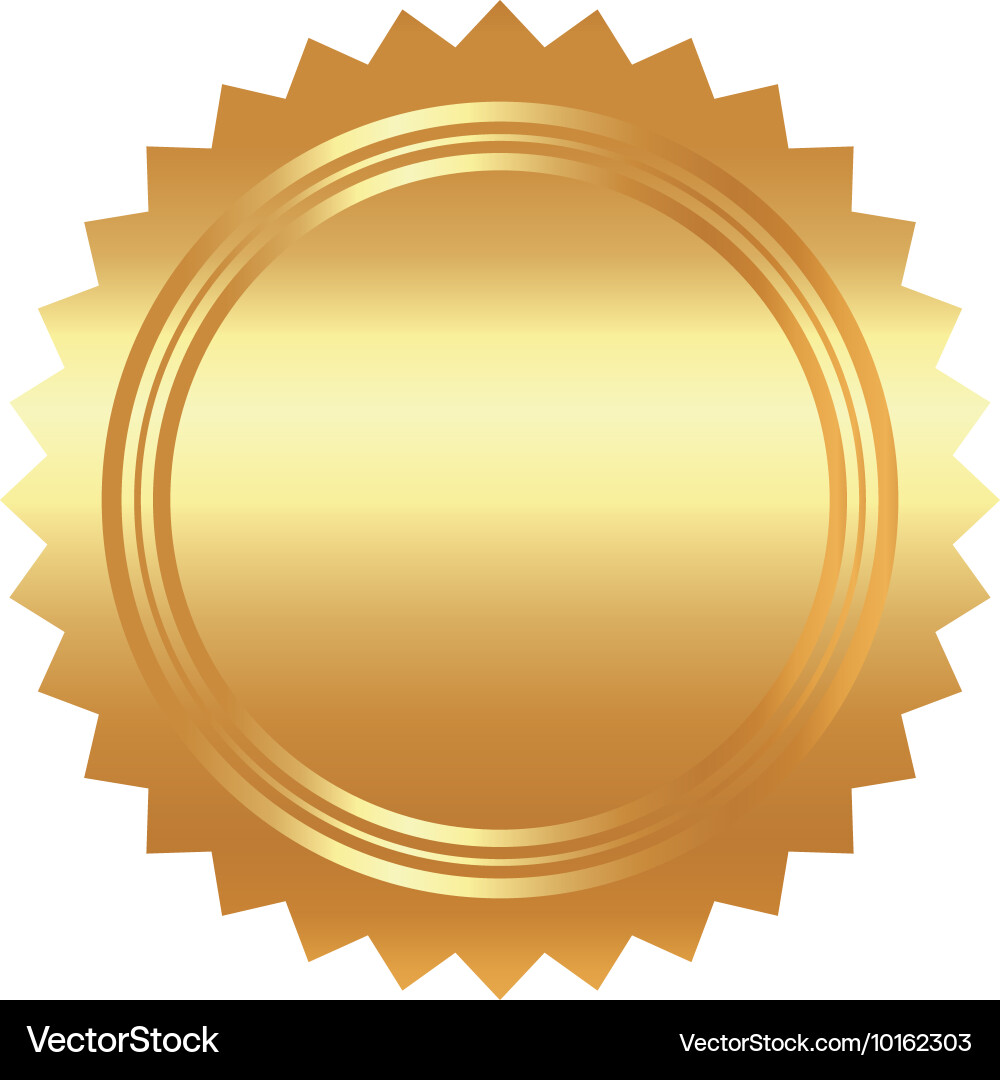 Seal stamp gold luxury elegant con Royalty Free Vector Image