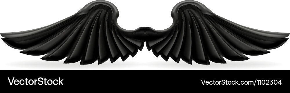 Black wings Royalty Free Vector Image - VectorStock