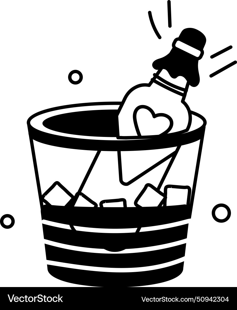 Champagne bucket Royalty Free Vector Image - VectorStock