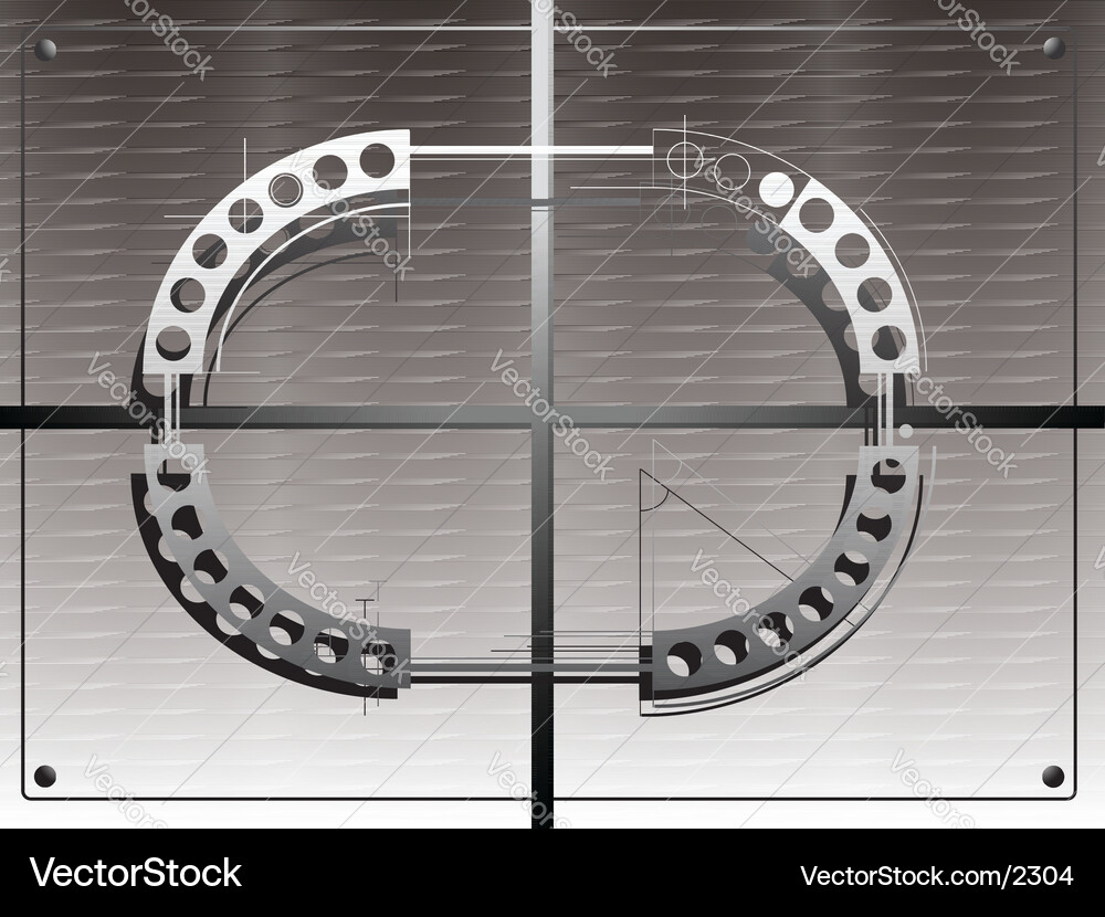 Industrial Metal Frame Royalty Free Vector Image