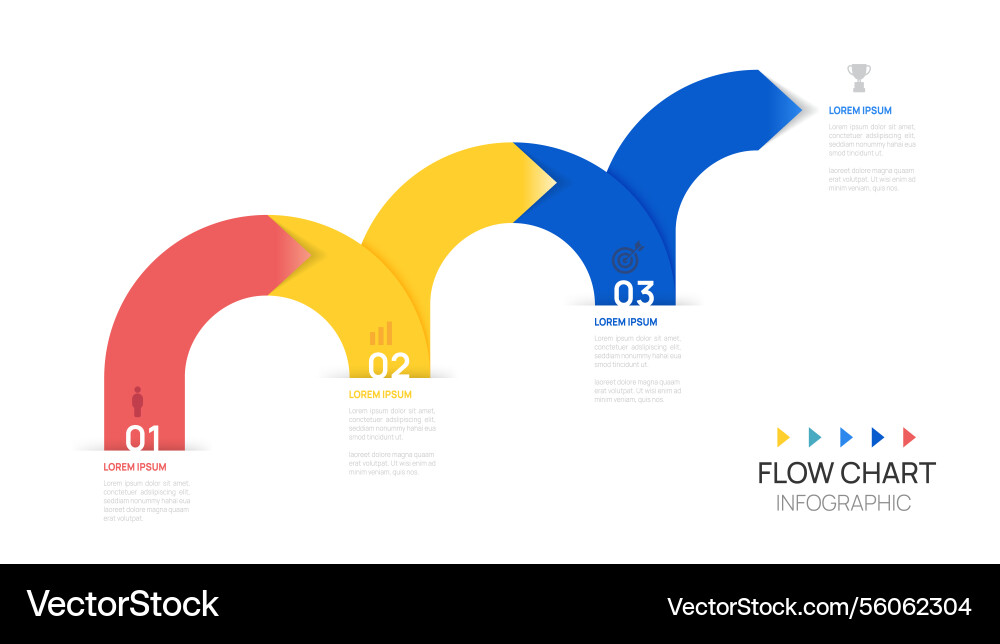 Infographic flow chart arrow business template Vector Image