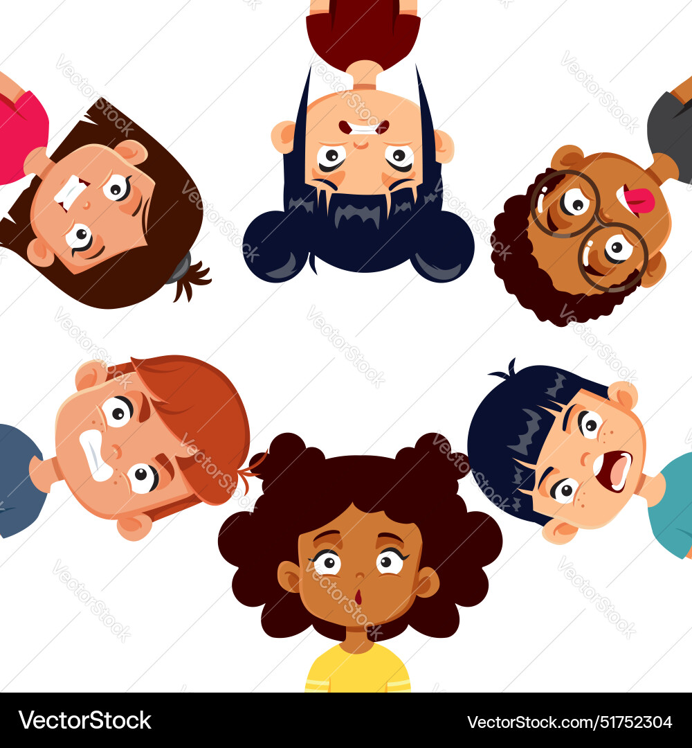 Kids feeling different emotions cartoon Royalty Free Vector