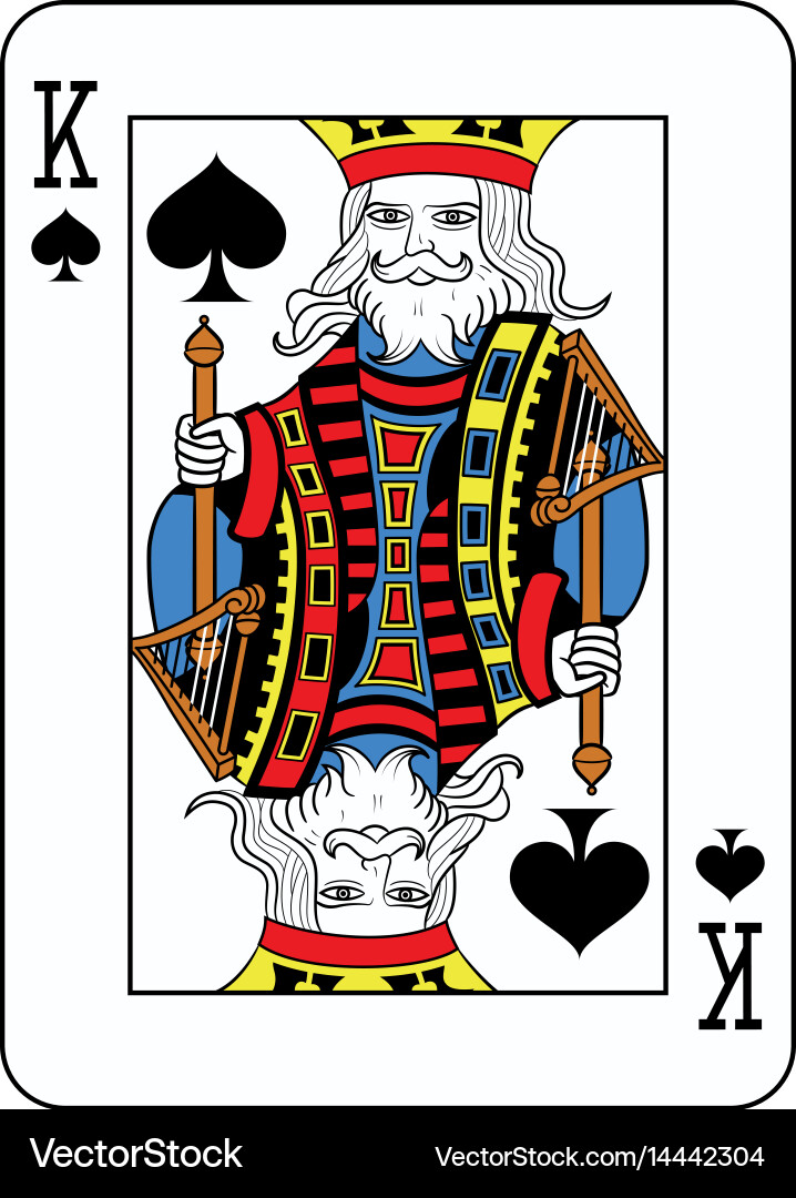 König der Spades französische Version Lizenzfreier Vektor