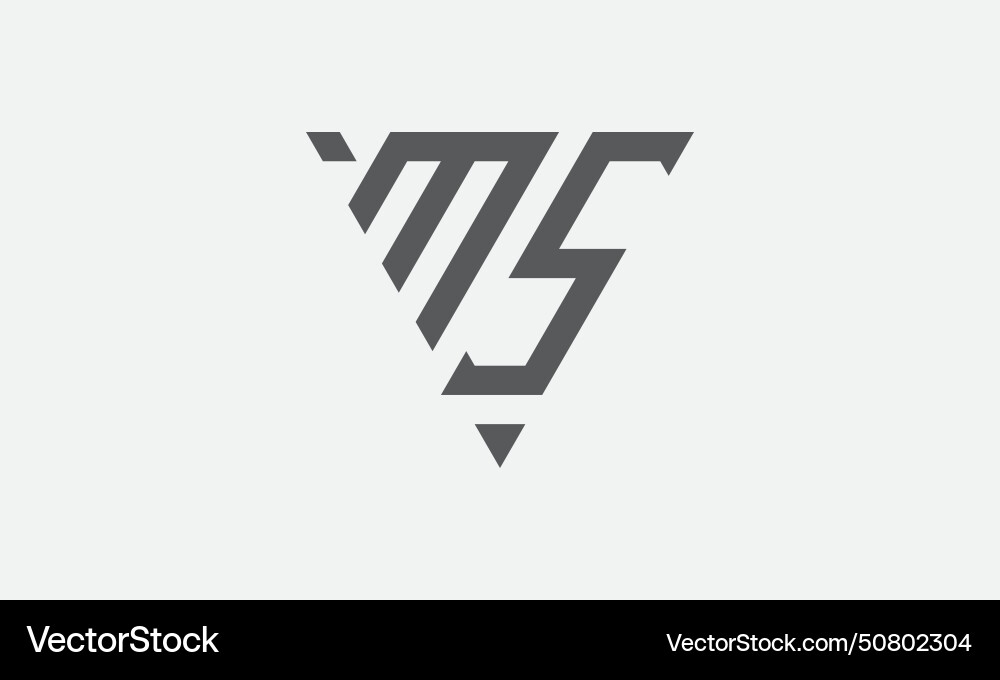 Ms monogram new style logo Royalty Free Vector Image