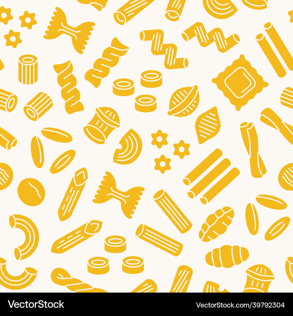 Pasta seamless pattern Royalty Free Vector Image