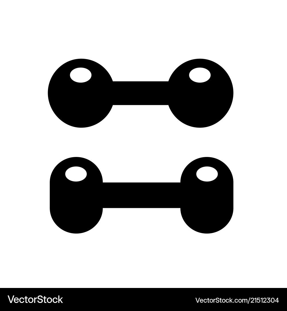 Simple Dumbbell Shape Royalty Free Vector Image
