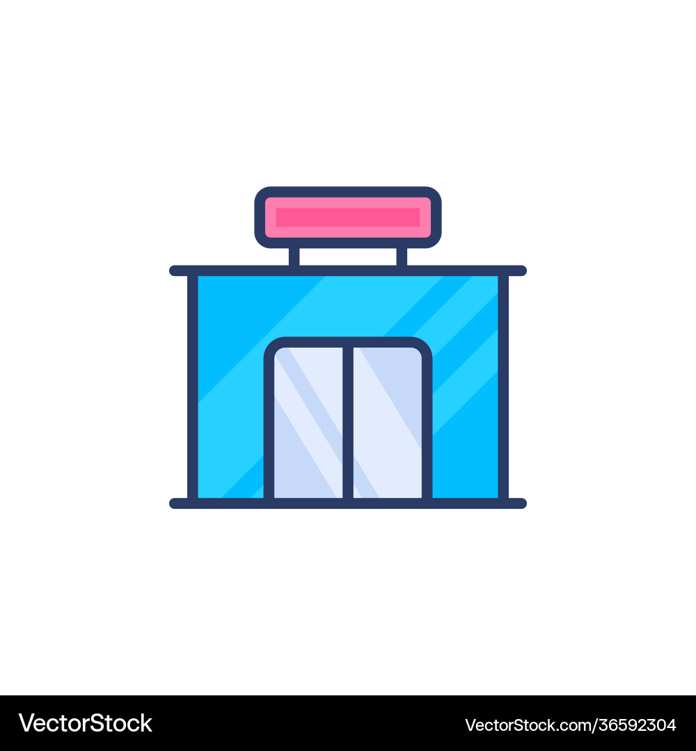 Super store icon in logotype Royalty Free Vector Image