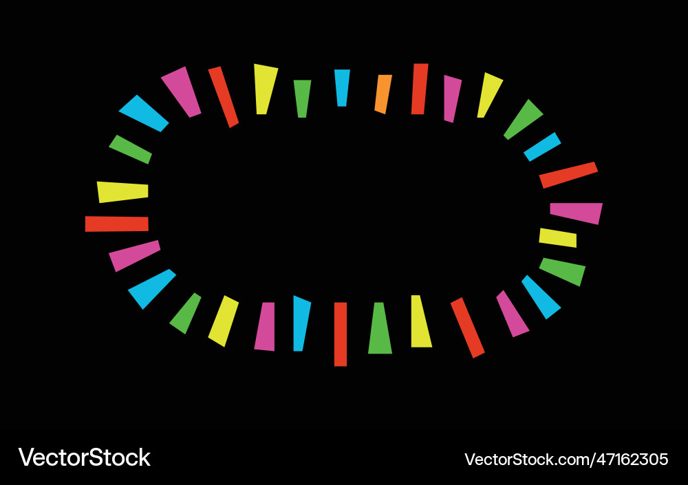 Abstract color thick lines spark banner on black Vector Image