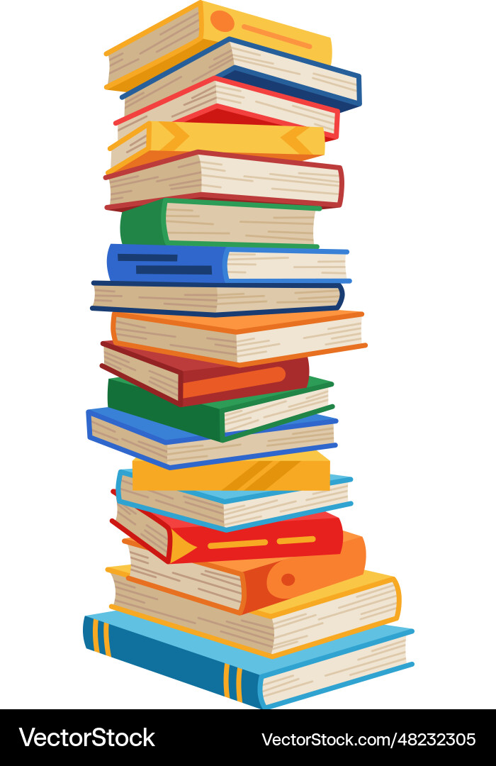 Colorful Book Stacks Royalty Free Vector Image