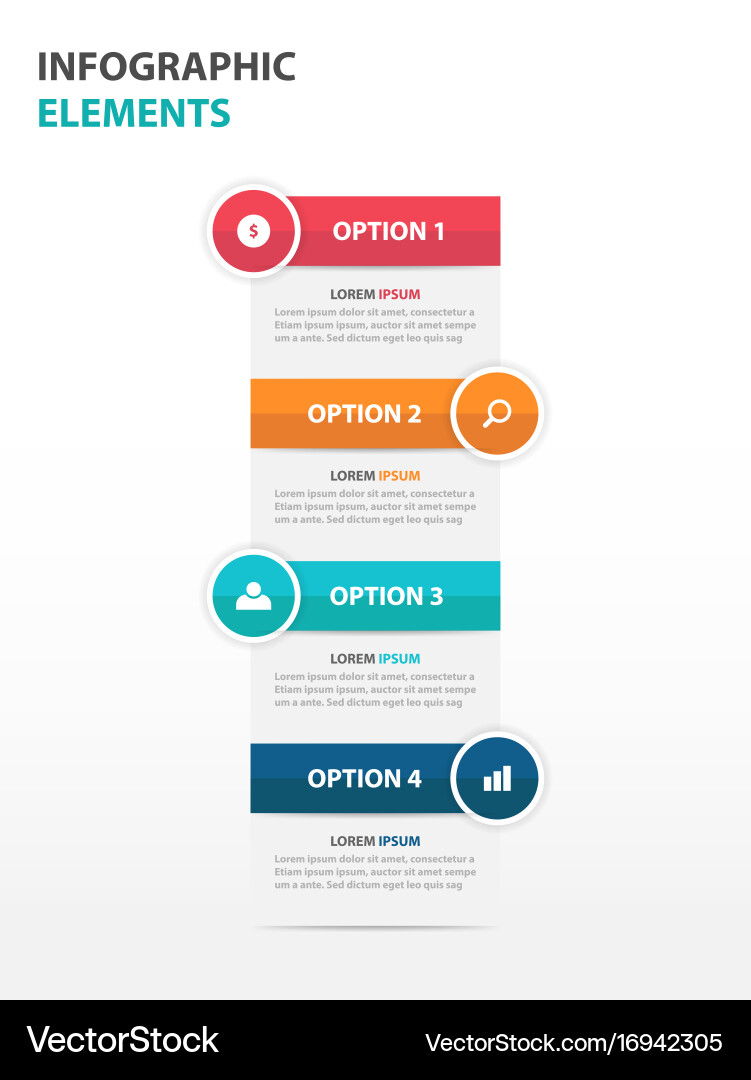 Colorful text box business infographics elements Vector Image