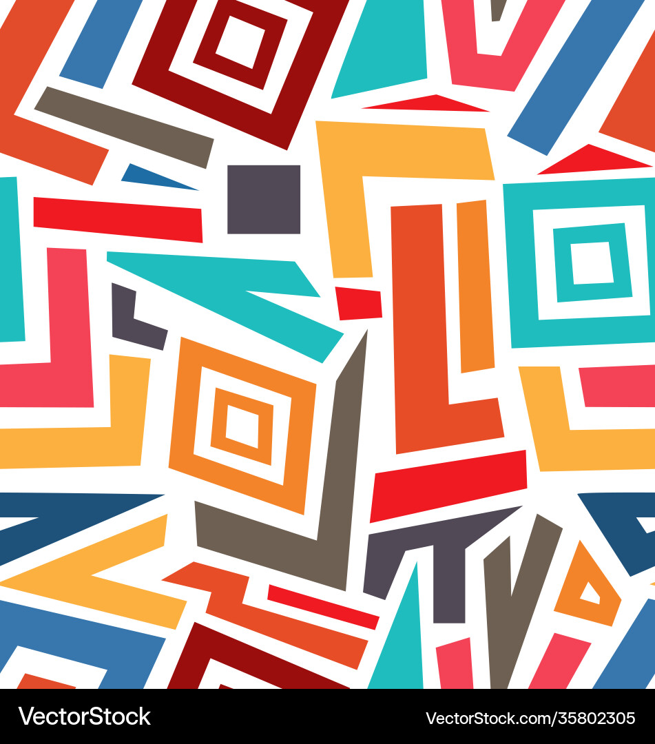 Geometric Retro Pattern Royalty Free Vector Image