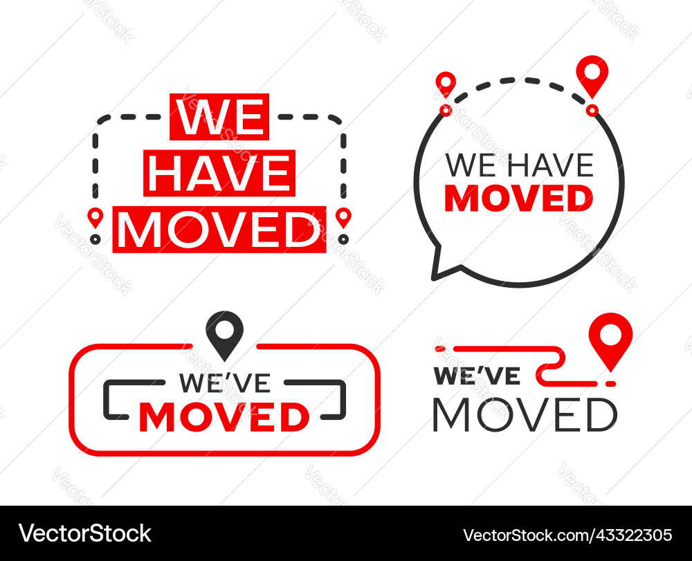 Have move icons we moved signs Royalty Free Vector Image