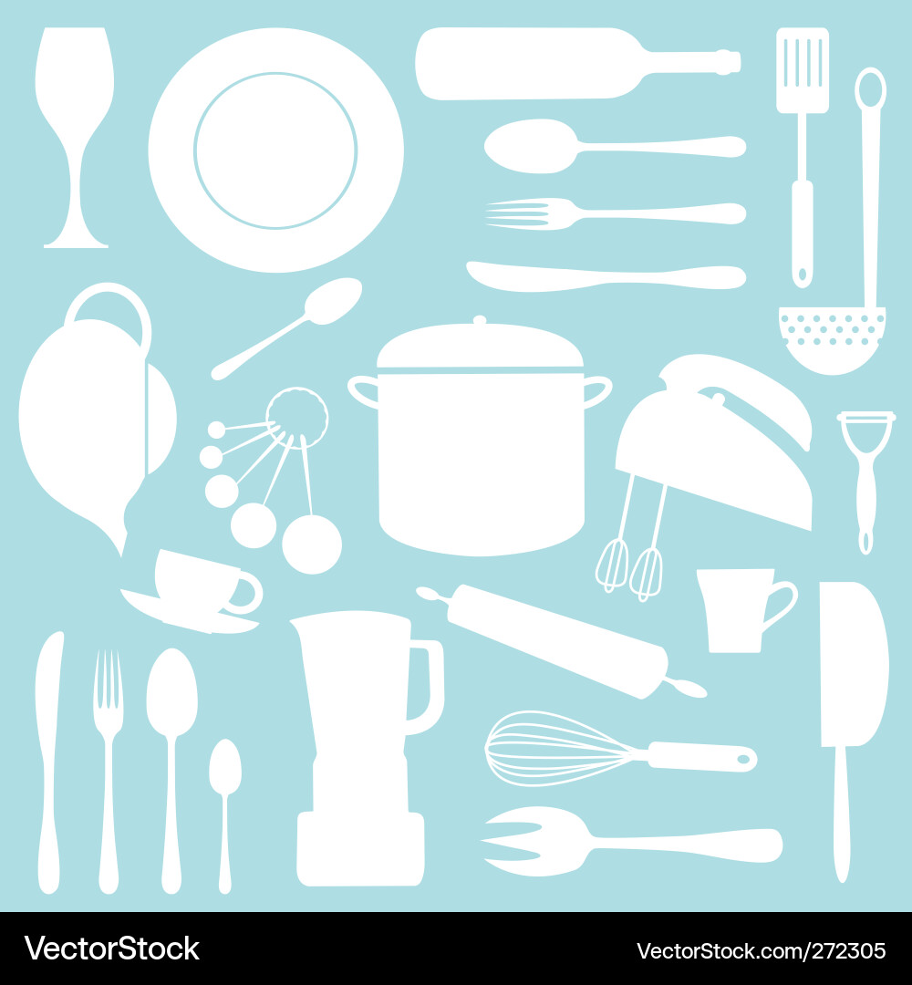 Kitchen pattern Royalty Free Vector Image - VectorStock
