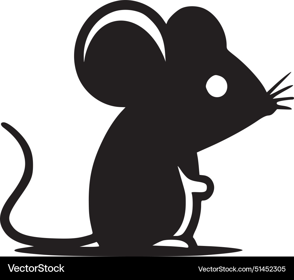 Mouse - minimalist and simple silhouette Vector Image